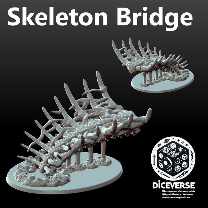 3D Printable Unending Spell: Skeleton Bridge by Diceverse