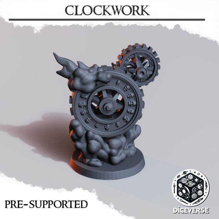 3D Printable Unending Spell: Clockwork by Diceverse