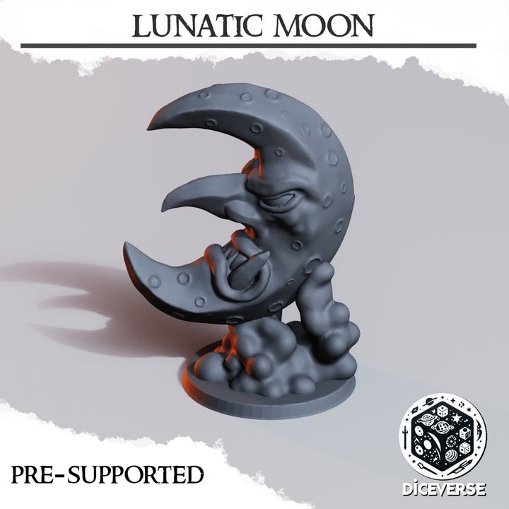 3D Printable Goblin Spell: Lunatic Moon by Diceverse