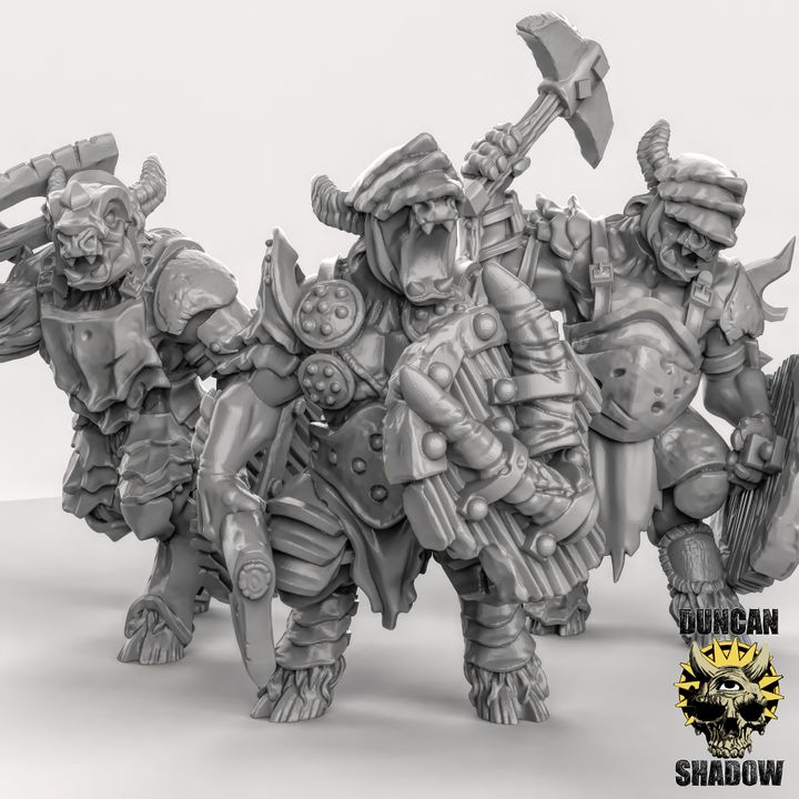 3D Printable Beastmen Bundle by Duncan Shadow