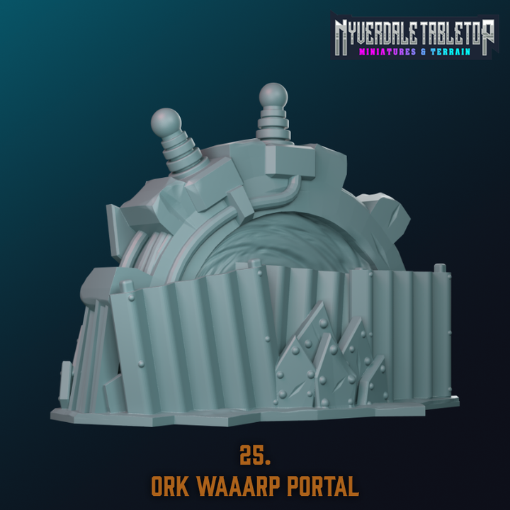 3D Printable Ork Warp Portal by Nyverdale Tabletop