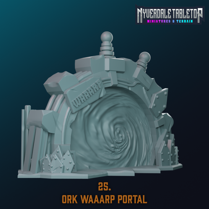 3D Printable Ork Warp Portal by Nyverdale Tabletop