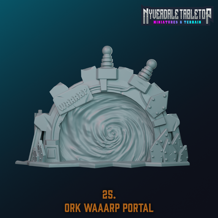 3D Printable Ork Warp Portal by Nyverdale Tabletop