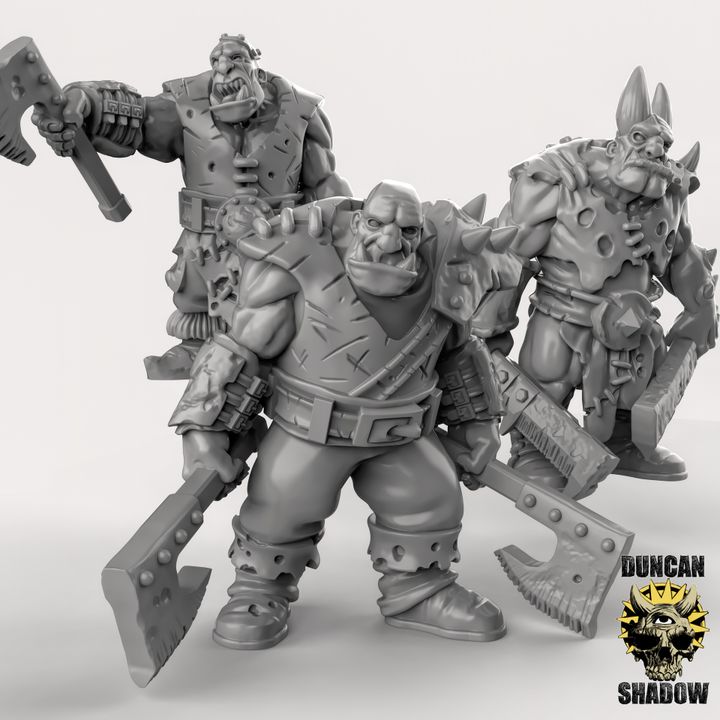 3D Printable Ogre Bundle (Pre Supported) by Duncan Shadow