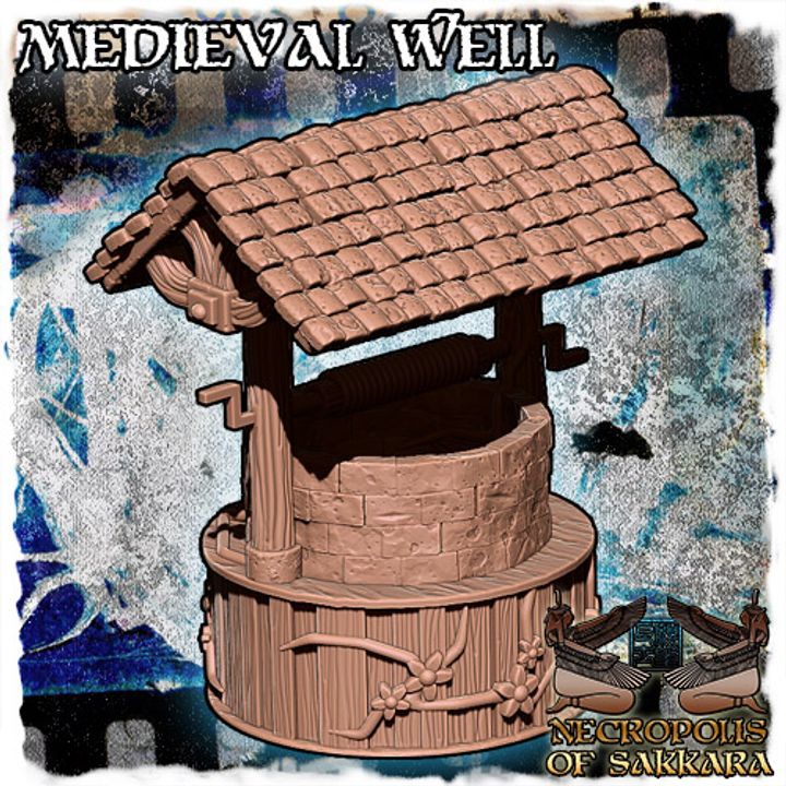 3D Printable Medieval Fantasy Town Well by Pharaoh's Workshop