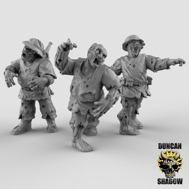 3D Printable Zombies Bundle (Pre Supported) by Duncan Shadow