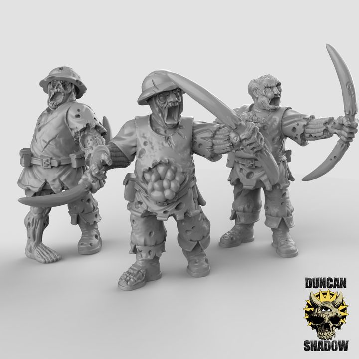 3D Printable Zombies Bundle (Pre Supported) by Duncan Shadow
