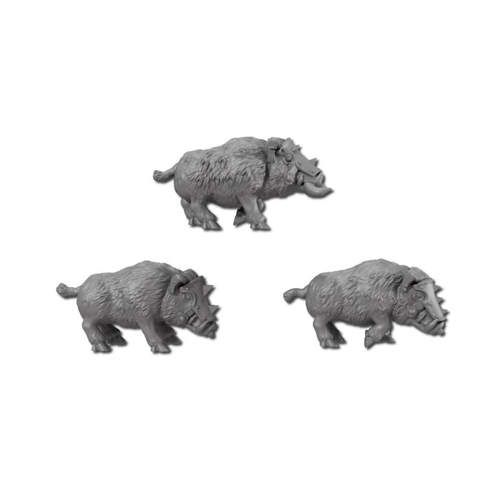 3D Printable Pre-Supported Orc Boar Riders Command Set with Amoured ...