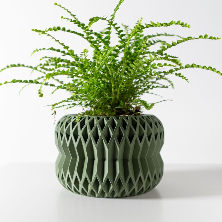 3D Printable The Rydan Planter Pot with Drainage Tray & Stand: Modern ...