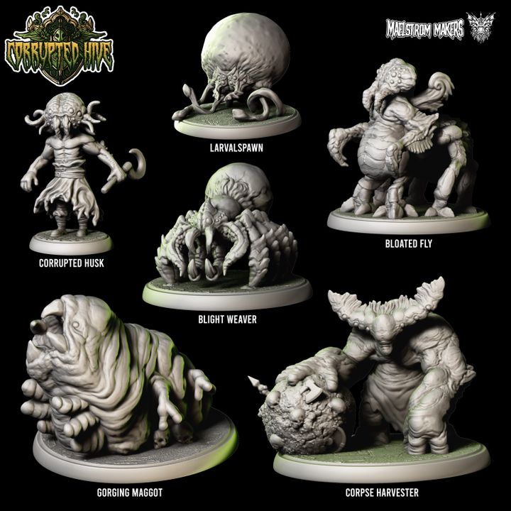 3D Printable Corrupted Hive - Miniature Collection Bundle by Maelstrom Makers