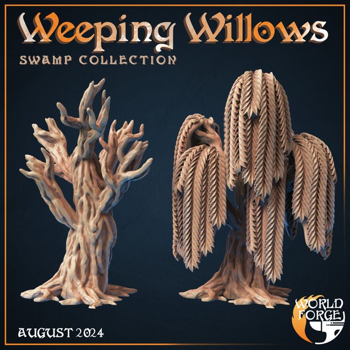 3D Printable Weeping Willow Trees (modular) by Embernell Studio