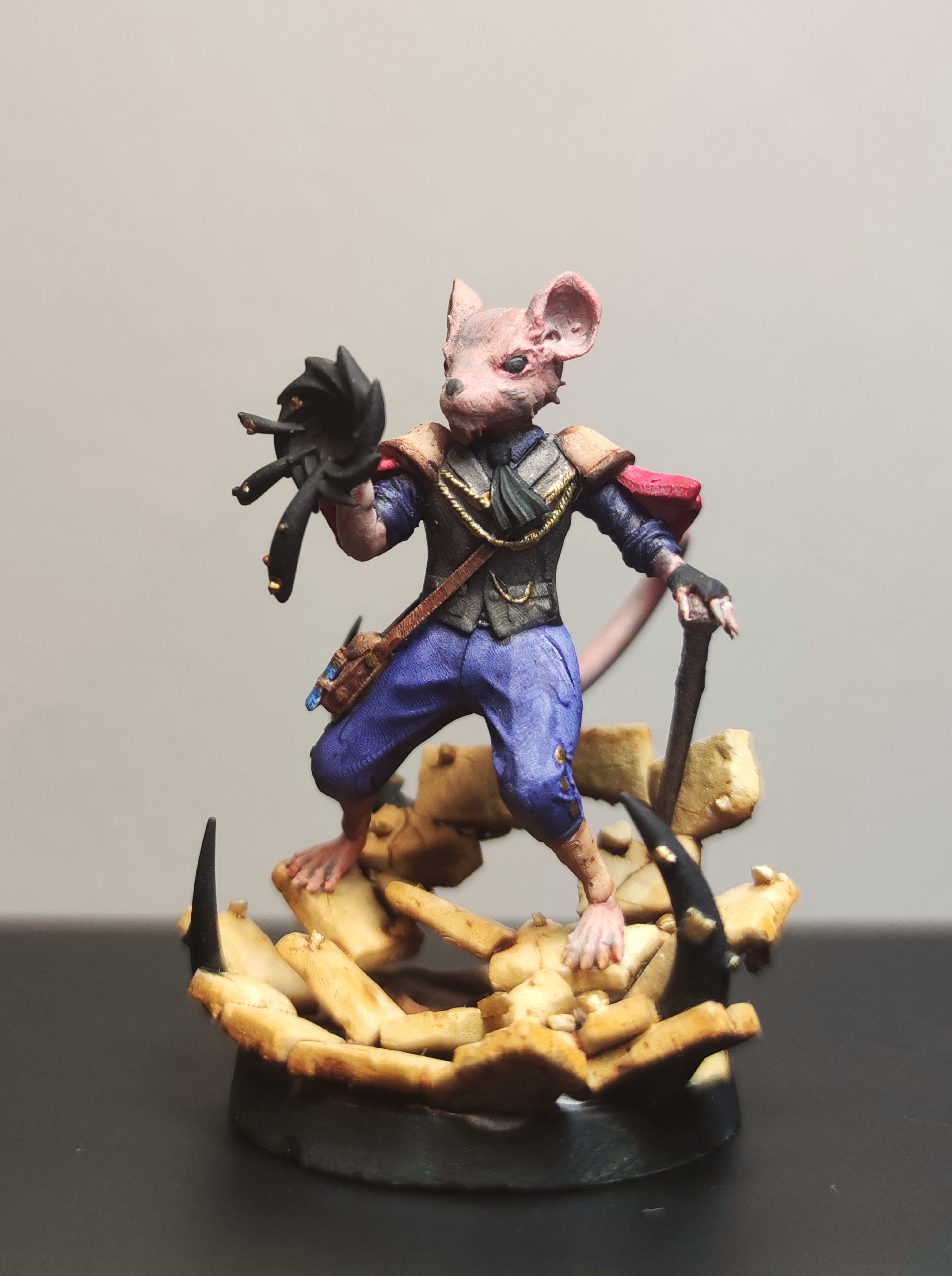 3D Printable Dr. Jareth Mouserr, Ratfolk Mage by Shadowcast Form