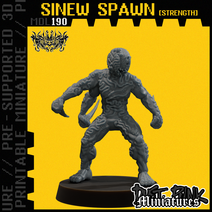3D Printable MDL190 SINEW SPAWN [STRENGTH] [PRE-SUPPORTED] by Django OCP
