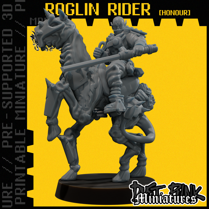 3D Printable MDL208 ROGLIN RIDER [HONOUR] [PRE-SUPPORTED] by Django OCP