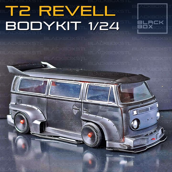 3D Printable T2 Bus Bodykit for Revell modelkit 1-24th scale by black ...
