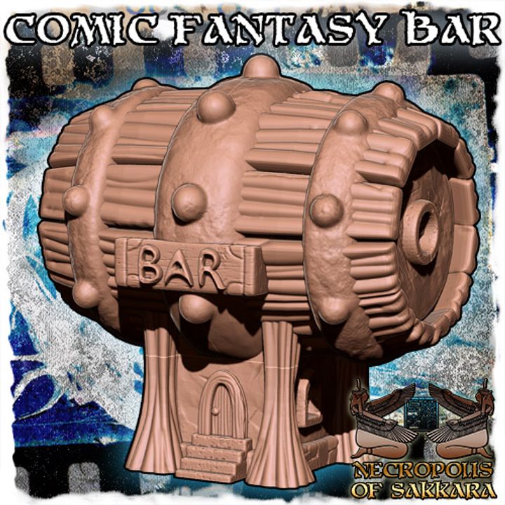 3D Printable Fantasy Comic Style Bar by Pharaoh's Workshop