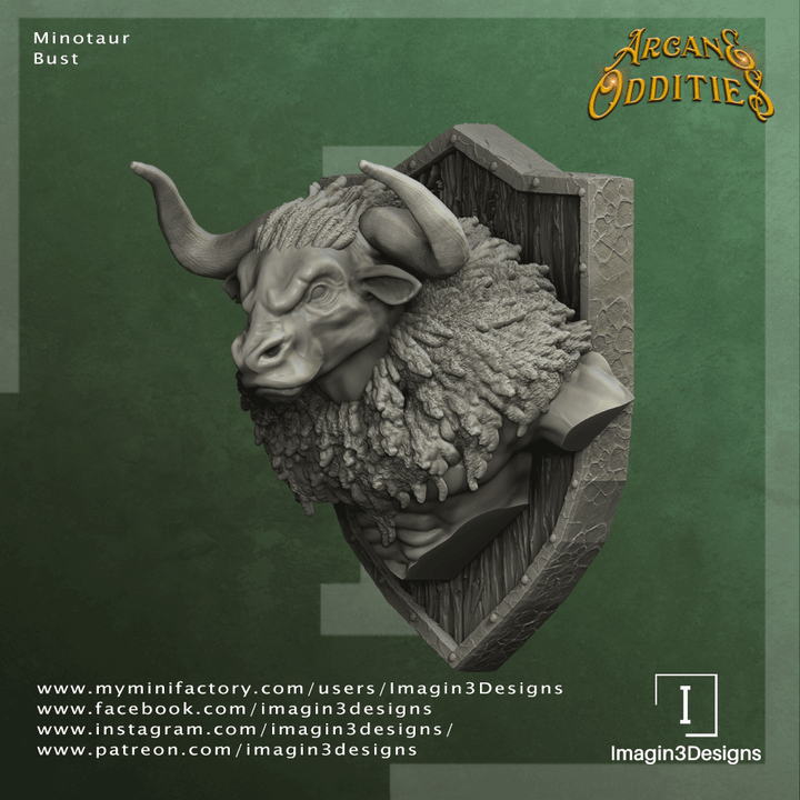 3D Printable Minotaur Bust by Imagin3Designs