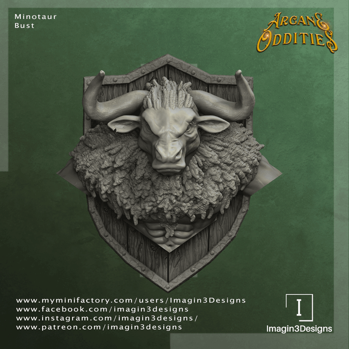 3D Printable Minotaur Bust by Imagin3Designs