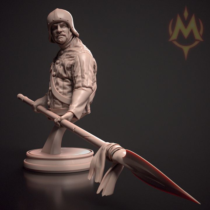 3D Printable Spearman Bust by MagicLore Studios