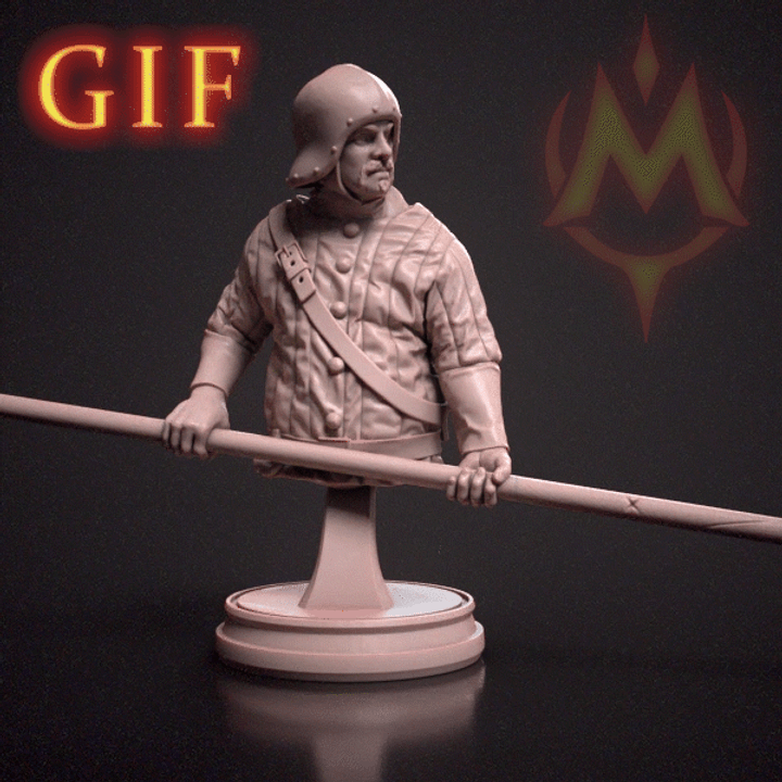 3D Printable Spearman Bust by MagicLore Studios