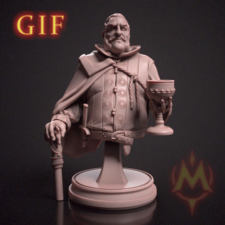 3D Printable Mayor Bust by MagicLore Studios