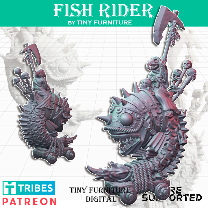 3D Printable Fish Rider by Tiny Furniture