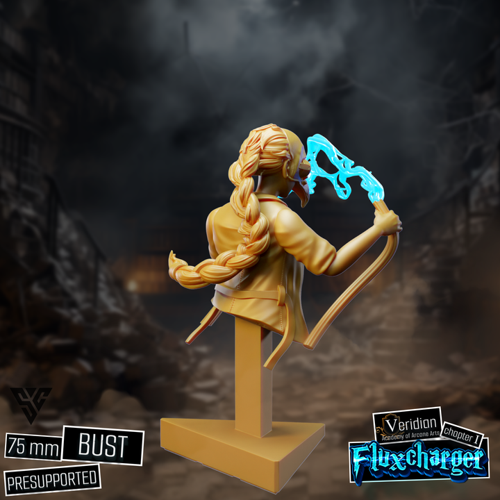 3D Printable Bust of Female Laborant by Shadowcast Form