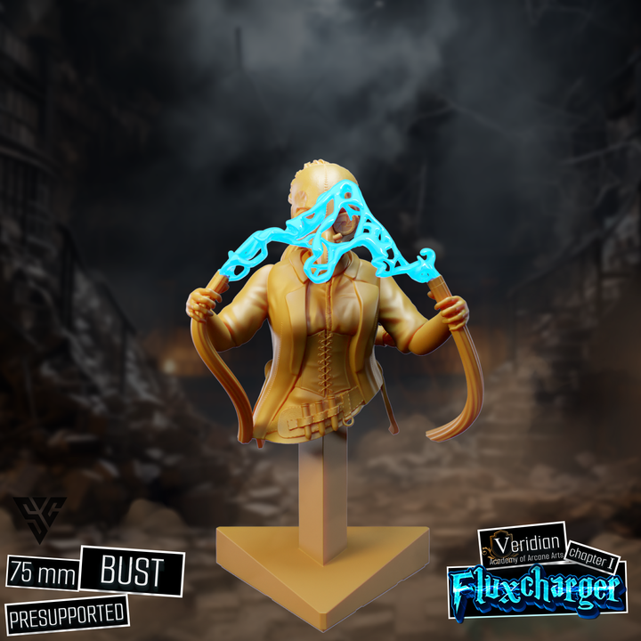 3D Printable Bust of Female Laborant by Shadowcast Form