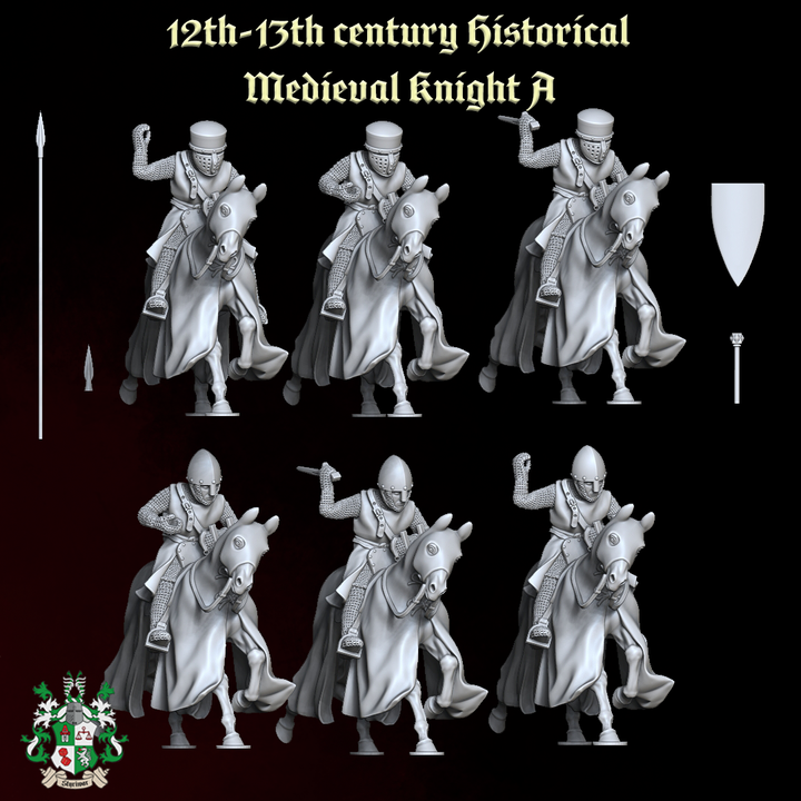 3D Printable 12th-13th century Historical Medieval Knight A by Styriwar