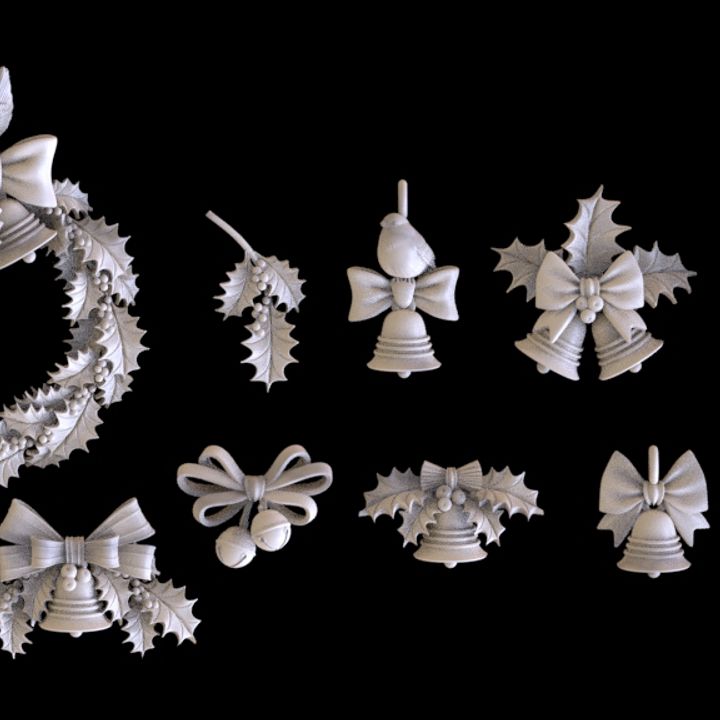 3D Printable bows and bells by 3Dimontis