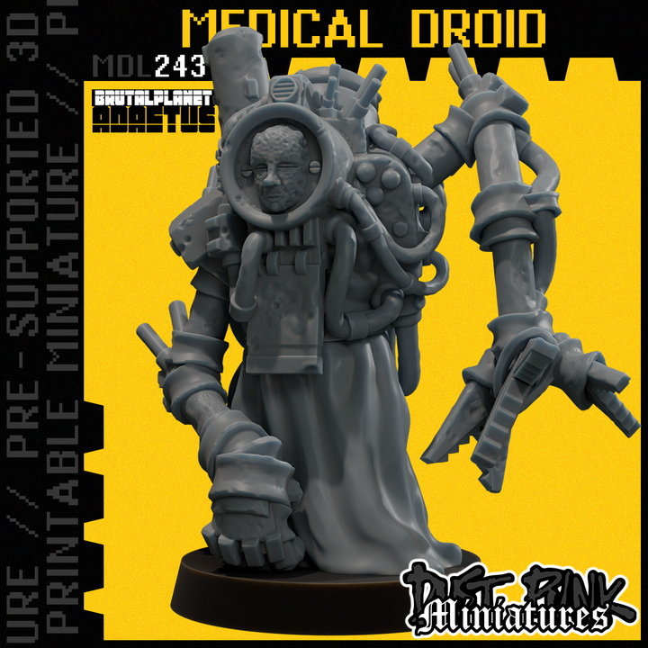 3D Printable MDL243 MEDICAL DROID [PRE-SUPPORTED] by Django OCP