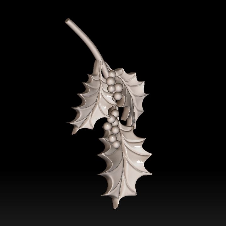 3D Printable holly by Dmitry Tishchenkov