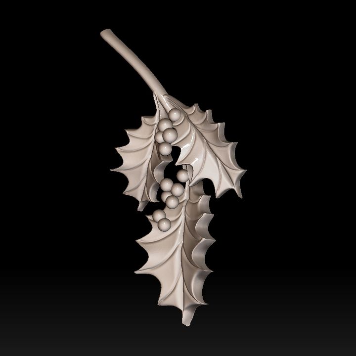 3D Printable holly by Dmitry Tishchenkov