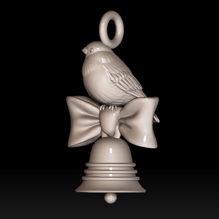 3D Printable bow bird bell by Tishchenkov Dmitrii