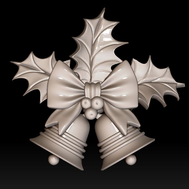 3D Printable bell holly bow by Dmitry Tishchenkov