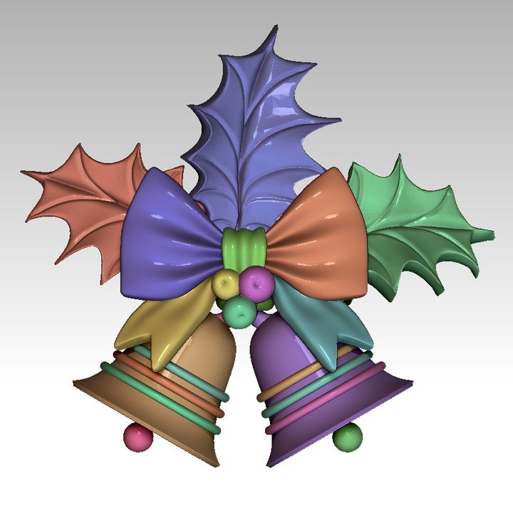 3D Printable bell holly bow by Dmitry Tishchenkov