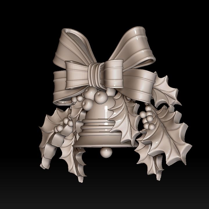 3D Printable bell holly bow by Dmitry Tishchenkov