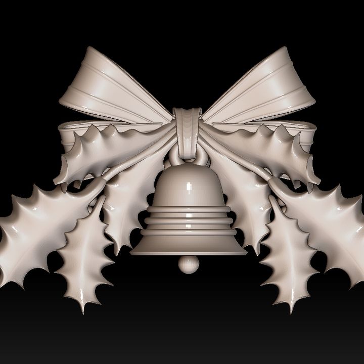 3D Printable bell holly bow by Dmitry Tishchenkov