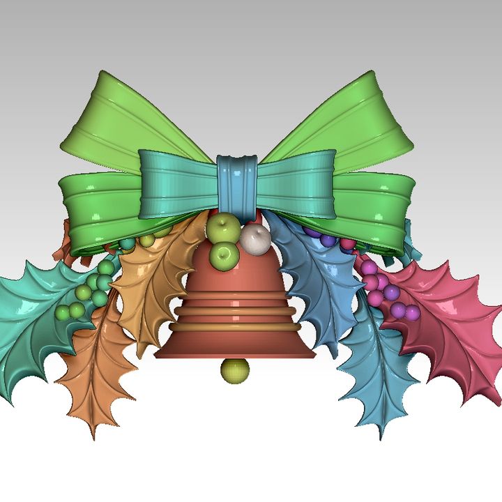 3D Printable bell holly bow by Dmitry Tishchenkov