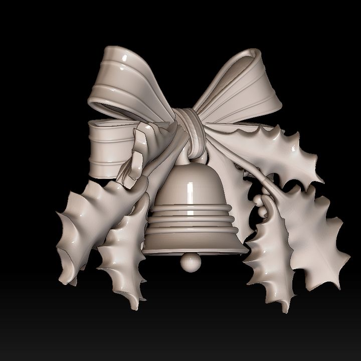 3D Printable bell holly bow by Dmitry Tishchenkov