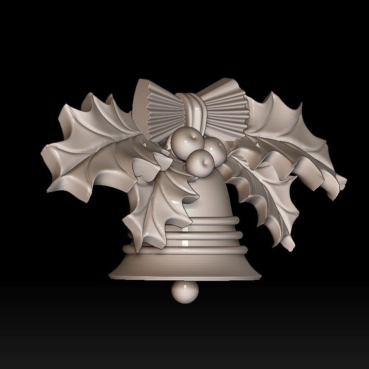 3D Printable bell holly bow by Dmitry Tishchenkov