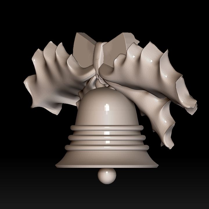3D Printable bell holly bow by Dmitry Tishchenkov