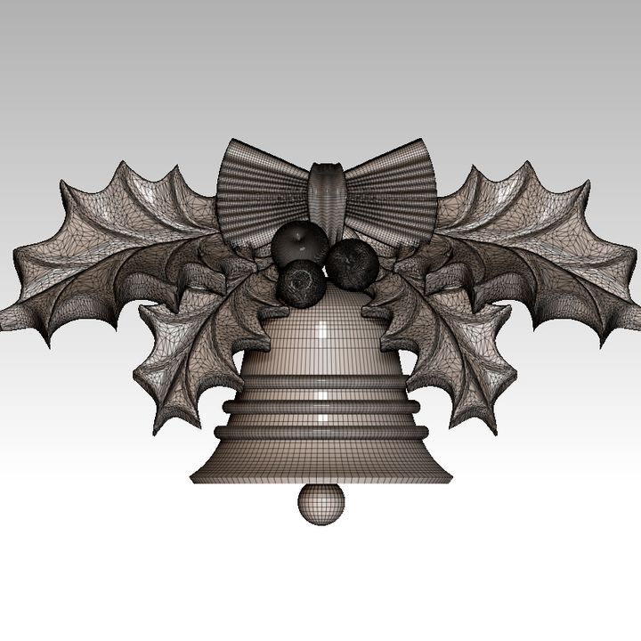 3D Printable bell holly bow by Dmitry Tishchenkov