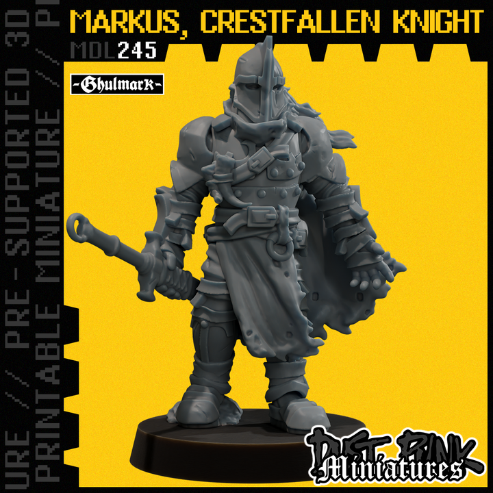 3D Printable MDL245 MARKUS, CRESTFALLEN KNIGHT [PRE-SUPPORTED] by Dust ...