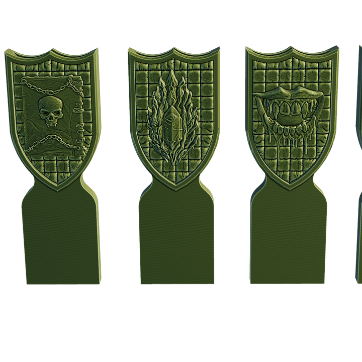 3D Printable Detailed initiative banners for the Twistlock DM screen by ...