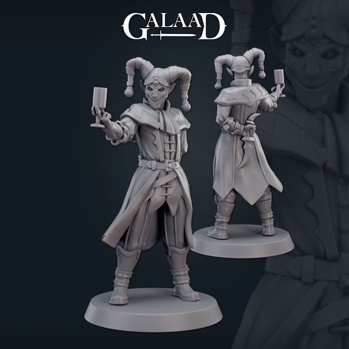 3D Printable Jester 01 by Galaad Miniatures