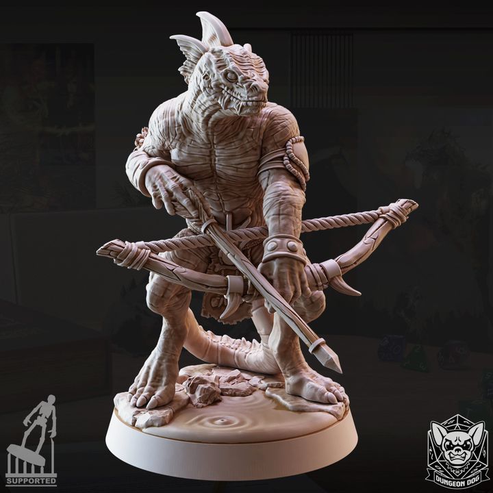 3D Printable Lizard Folk Bundle by Dungeon Dog