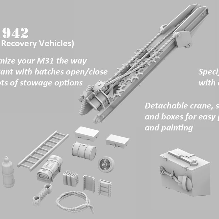 3D Printable M31 TRV / Grant ARV II 1942 by Counlane Models