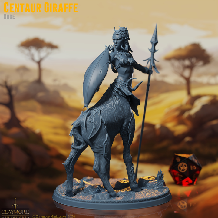 3D Printable Giraffe Centaur by Claymore Miniatures