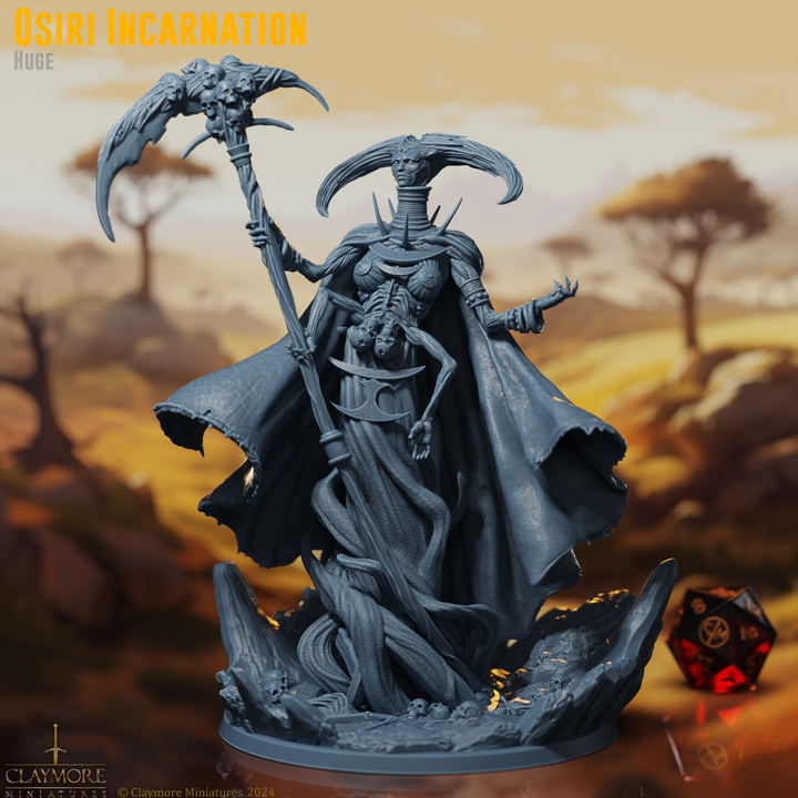 3D Printable Osiri Incarnation by Claymore Miniatures